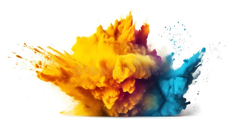 Holi Powder Festival Explosion. Generative Ai Design Stock Illustration ...