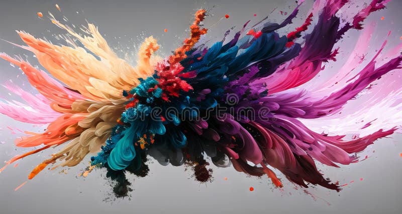 Holi Splash Colorful Mixed Rainbow Powder Explosion Banner Background ...