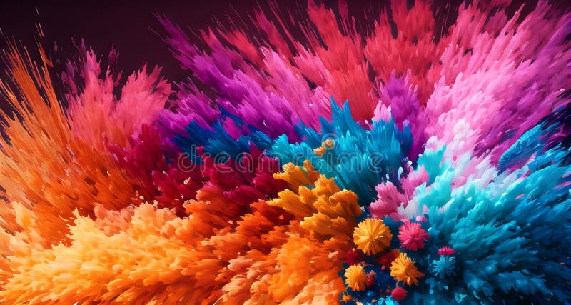 Holi Splash Colorful Mixed Rainbow Powder Explosion Banner Background ...