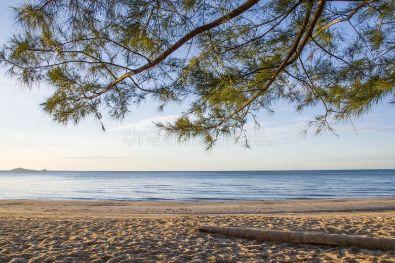 Holiday, Blue Sea at Soft Afternoon Sunlight on an Empty Beach Stock ...