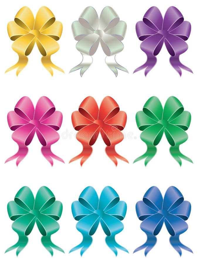 Holiday Bows Set stock vector. Illustration of invitation - 63346719