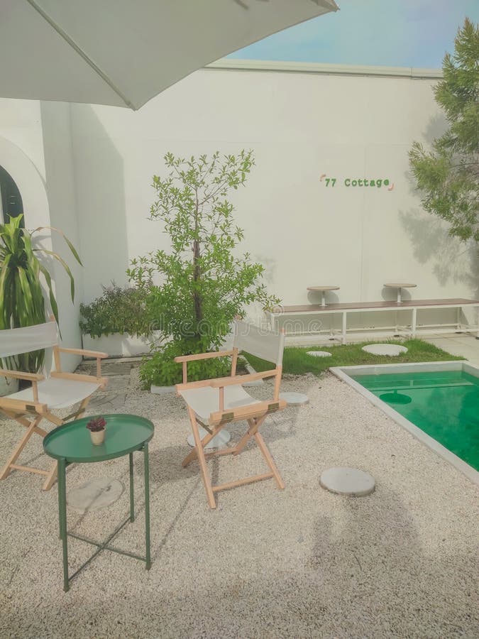 Holiday Cafe, Minimalist Cafe, Cool Breeze, Clear Sky. Editorial ...