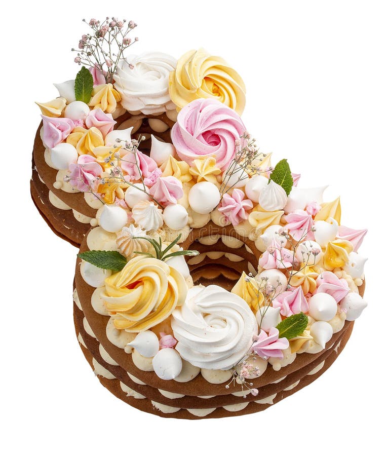 Holiday Cake in the Shape of a Figure of Eight. March 8 Stock Image ...