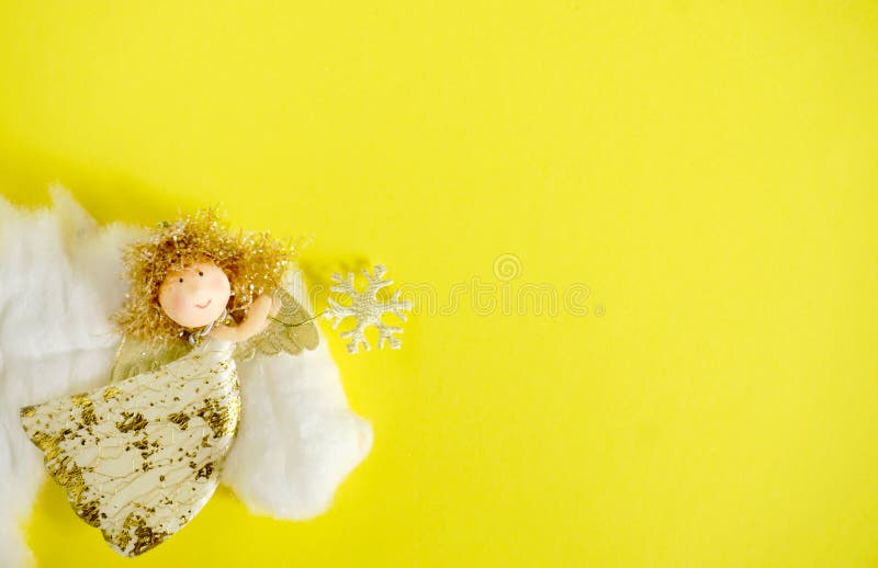 Angel on yellow sand stock image. Image of tropical, shore - 81831265