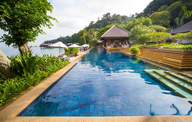 Beach resort scenery stock photo. Image of outdoor, place - 179556