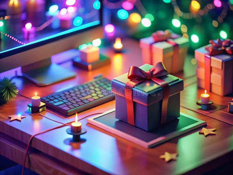 Holiday Cheer at Your Desk a TiltShift Perspective on a Festive ...