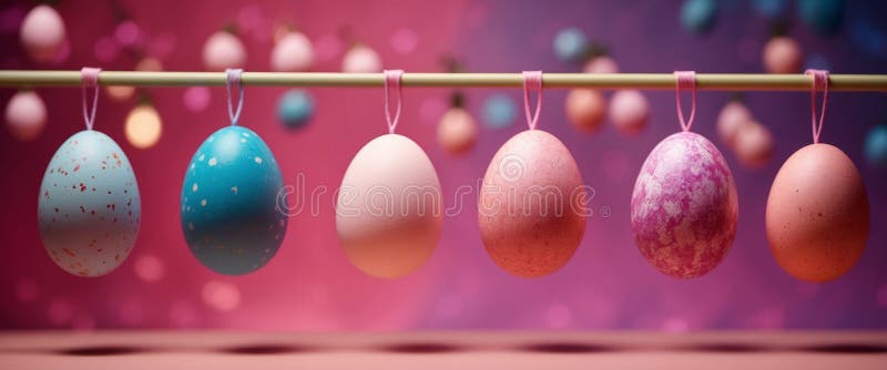 Holiday Concept Composition Made of Colorful Decorative Easter Eggs ...