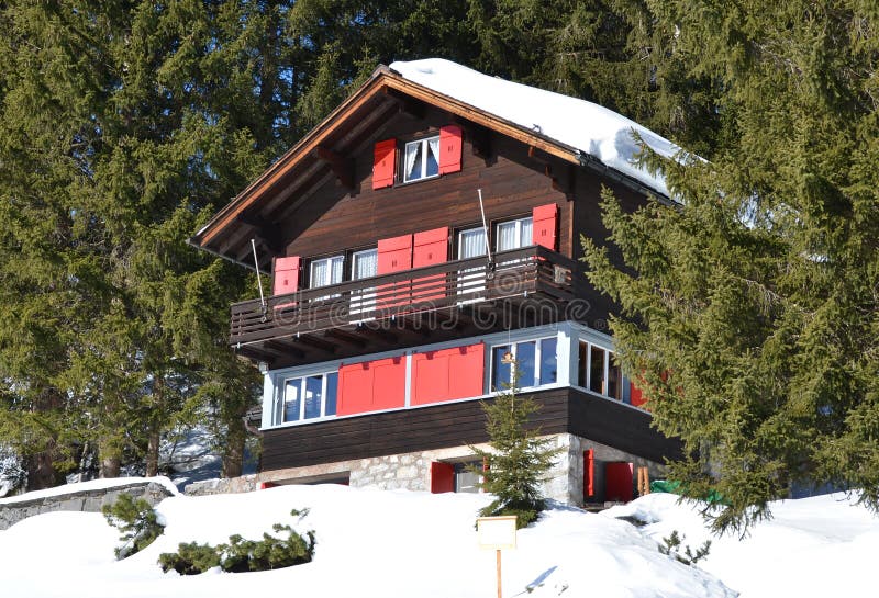 Holiday Cottages , Switzerland Stock Image - Image of recreation ...