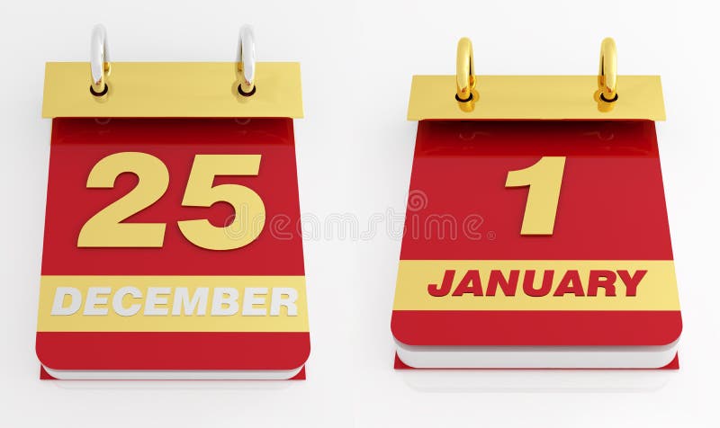 Holiday desktop calendar stock illustration. Illustration of calendar ...