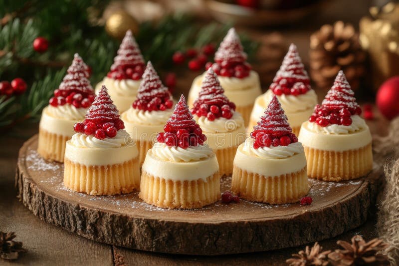 Holiday Dessert Display, Festive Cheesecakes in Mini Christmas Tree ...