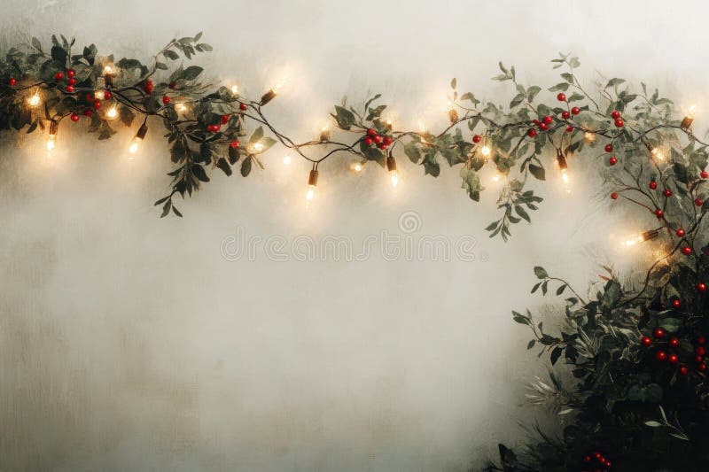 Holiday Doodles, Delightful Christmas Sketch Featuring a String of ...