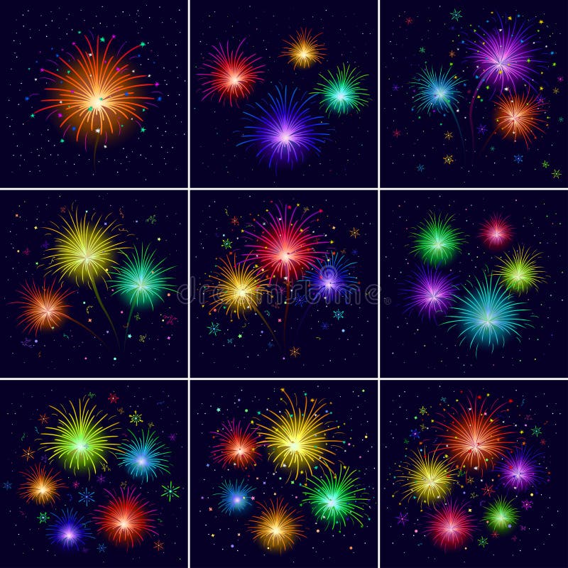Firework Streamers Stock Illustrations – 420 Firework Streamers Stock ...
