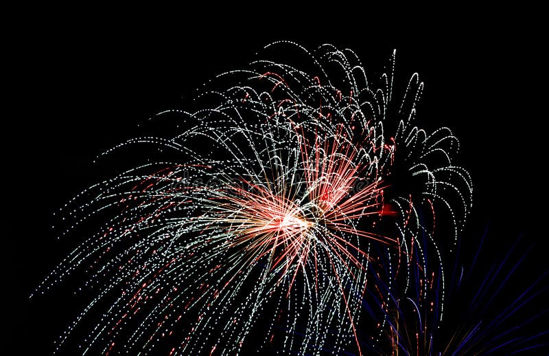 Holiday Fireworks Celebration Display Stock Image - Image of colorful ...