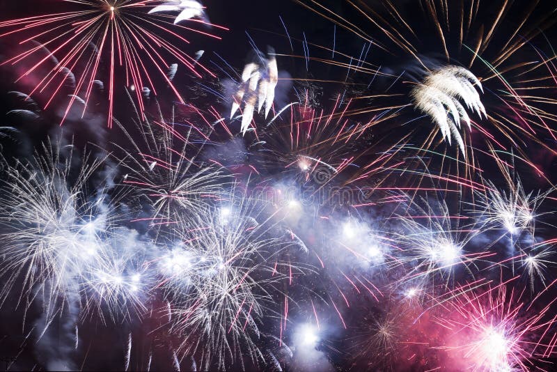 Holiday Fireworks stock photo. Image of horizontal, fireworks - 43061768