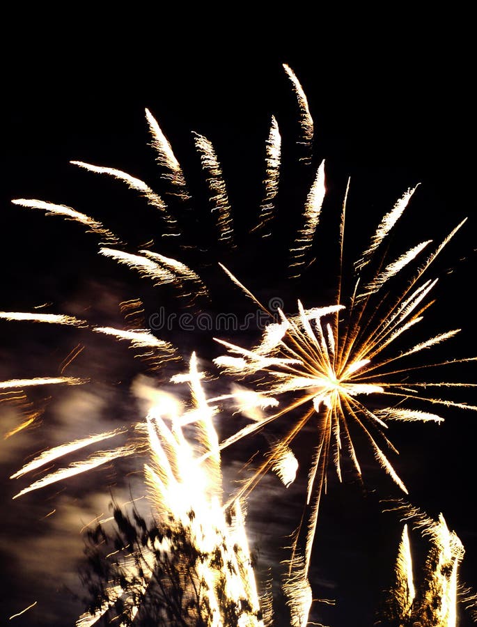 Holiday Fireworks in the Sky Stock Photo - Image of color, celebration ...