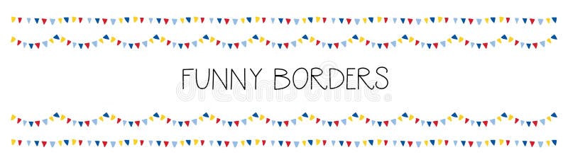 Holiday flags borders. stock vector. Illustration of fair - 102627303