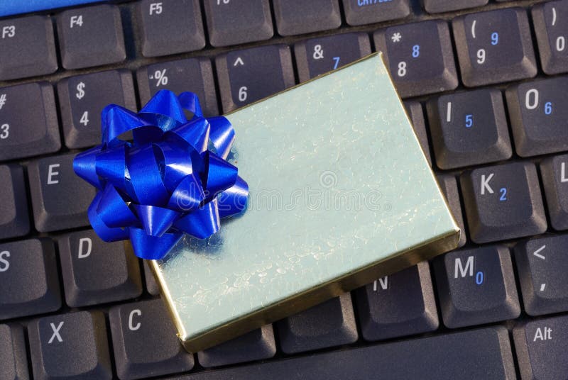 Keyboard with a gifts stock photo. Image of internet, keys - 2151704
