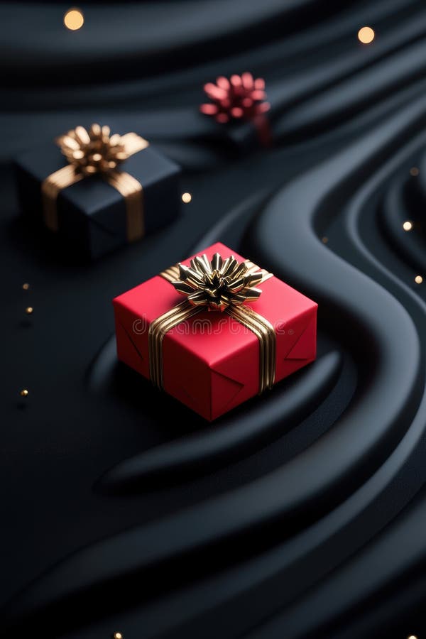 Holiday Gift Packaging, Glowing Christmas Gift Boxes Dance in a ...