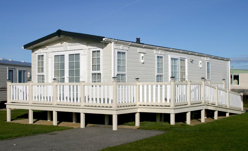 Static Holiday Home stock photo. Image of trailer, grass - 3326152