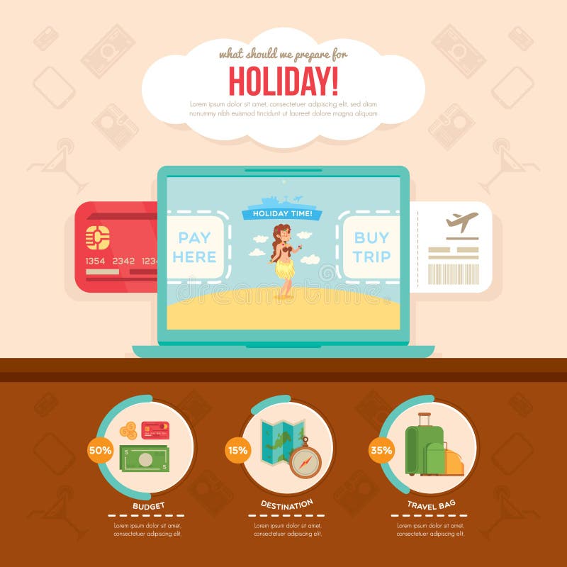 Holiday Infographic. Vector Illustration Decorative Design Stock Vector ...