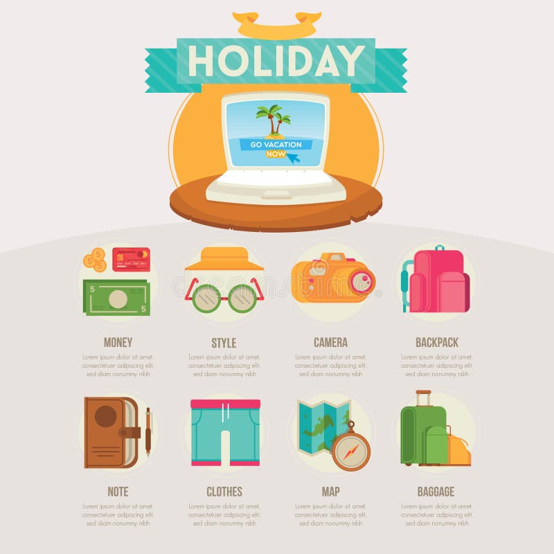 Holiday Infographic. Vector Illustration Decorative Design Stock Vector ...