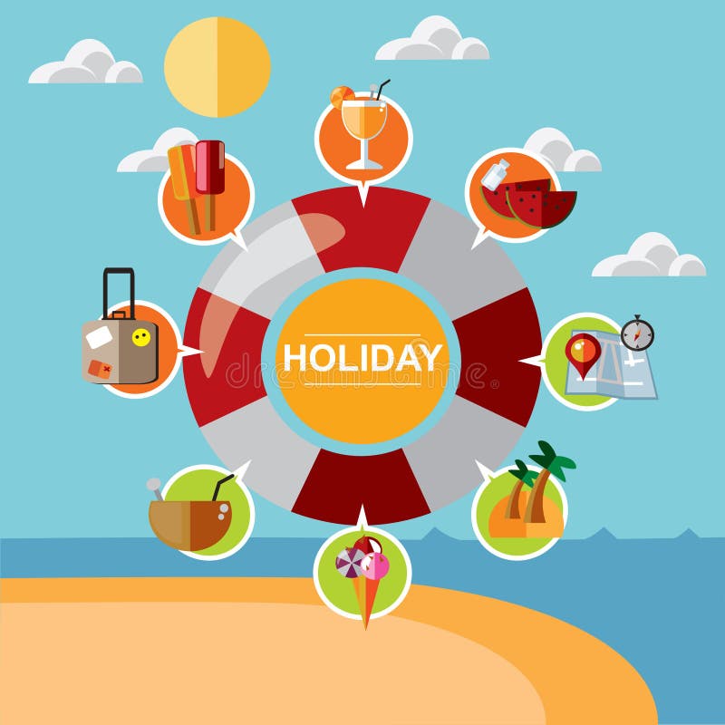 Holiday Infographic. Vector Illustration Decorative Design Stock Vector ...