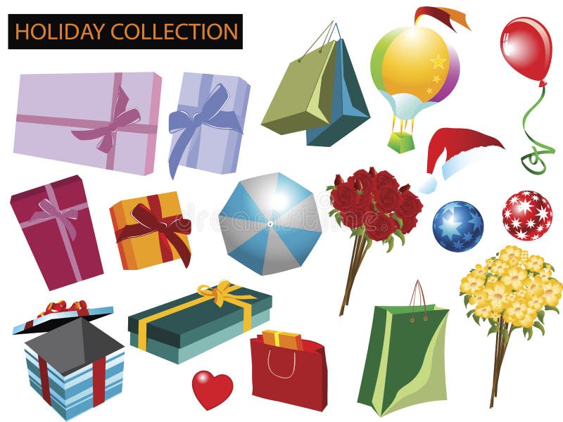 Holiday items collection stock vector. Illustration of valentines - 2286038