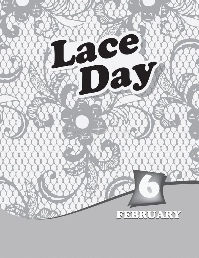 Holiday Lace Day stock vector. Illustration of event - 210433187