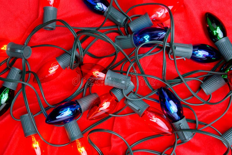 Holiday Lights on Velvet stock image. Image of bulbs, velvet - 1609819