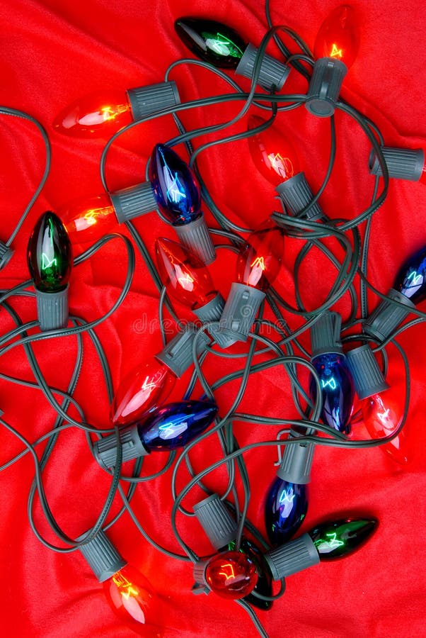Holiday Lights on Velvet stock image. Image of claus, electric - 1609821