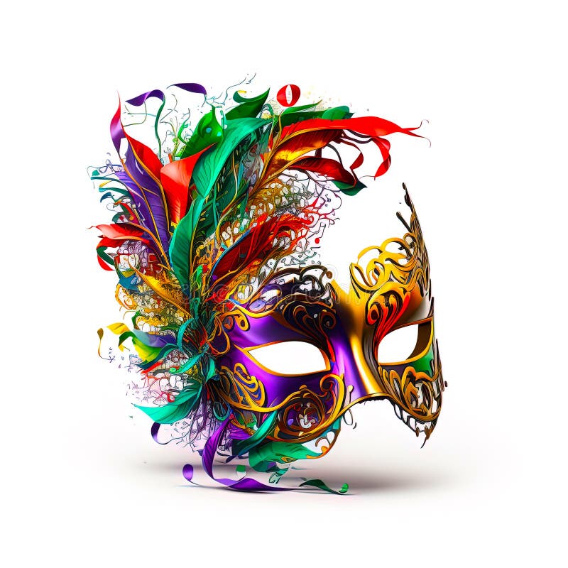 Mardi Gras Festive Carnival Mask Stock Photo - Image of confetti ...