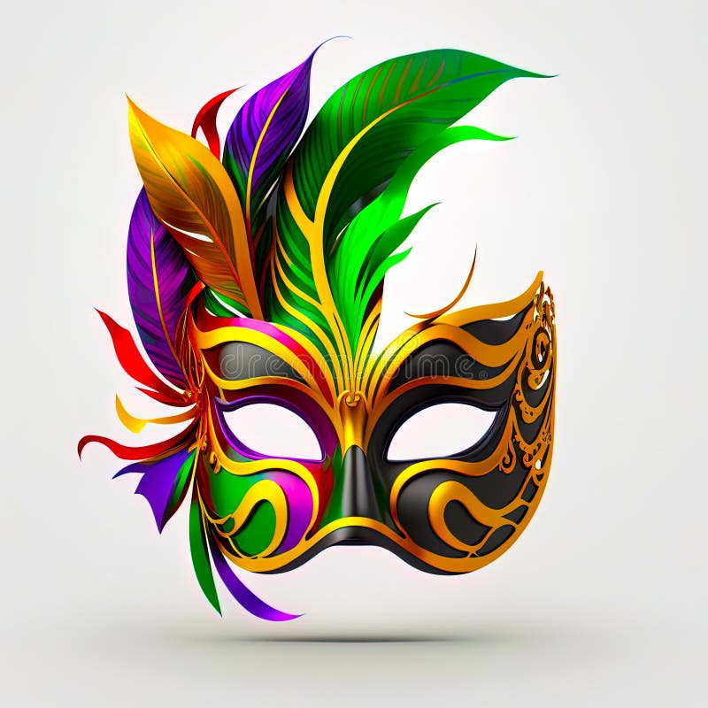 Mardi Gras Festive Carnival Mask Stock Photo - Image of venetian, beads ...