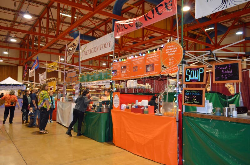 Holiday Market Food Vendors Editorial Photography - Image of ...