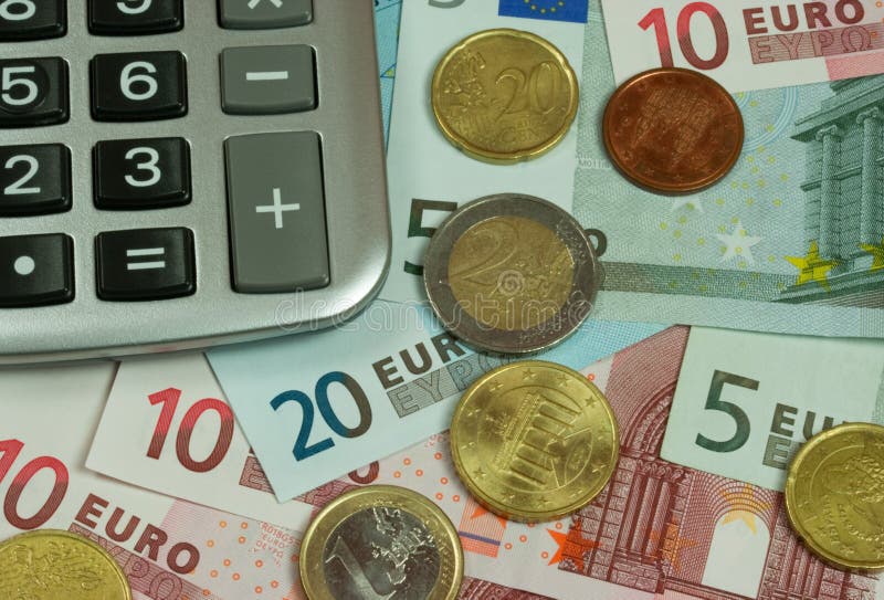 Cash Register-Till- with Euro Money Stock Image - Image of register ...