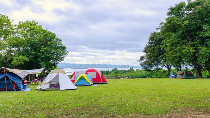 Holiday Morning Camping Ground. Camp in the Mountains, Morning View ...