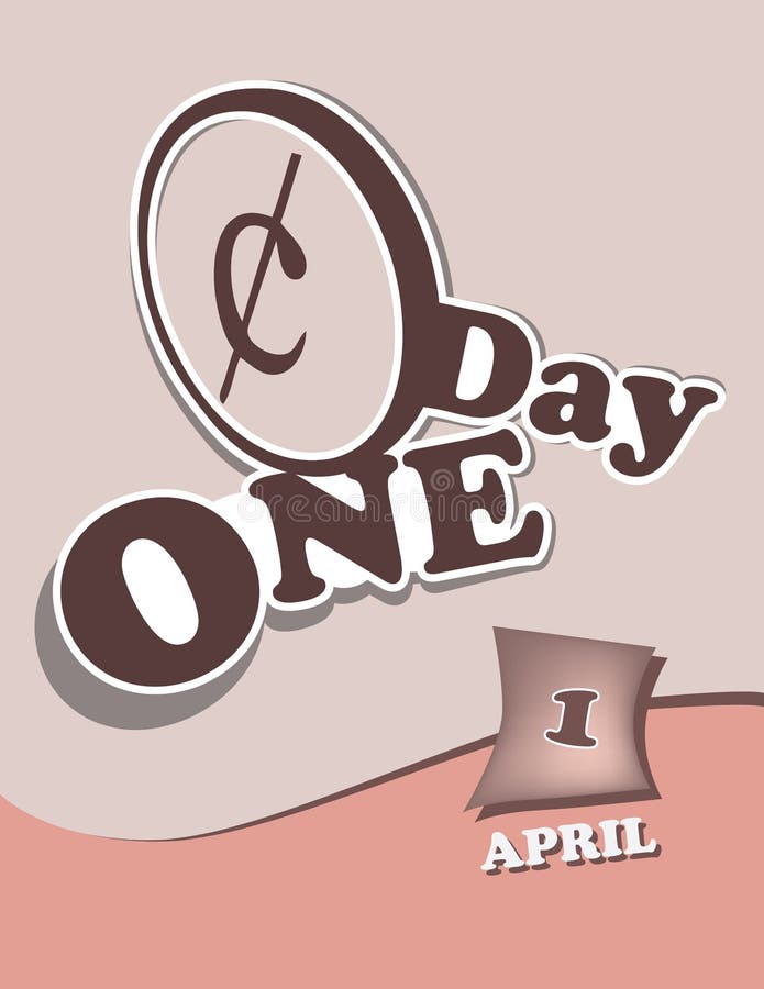 Holiday One Cent Day stock vector. Illustration of turnover - 214872196