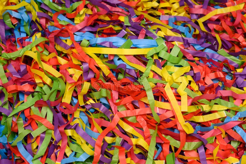 Color Confetti on the Ground after Carnival or Party. Background or ...