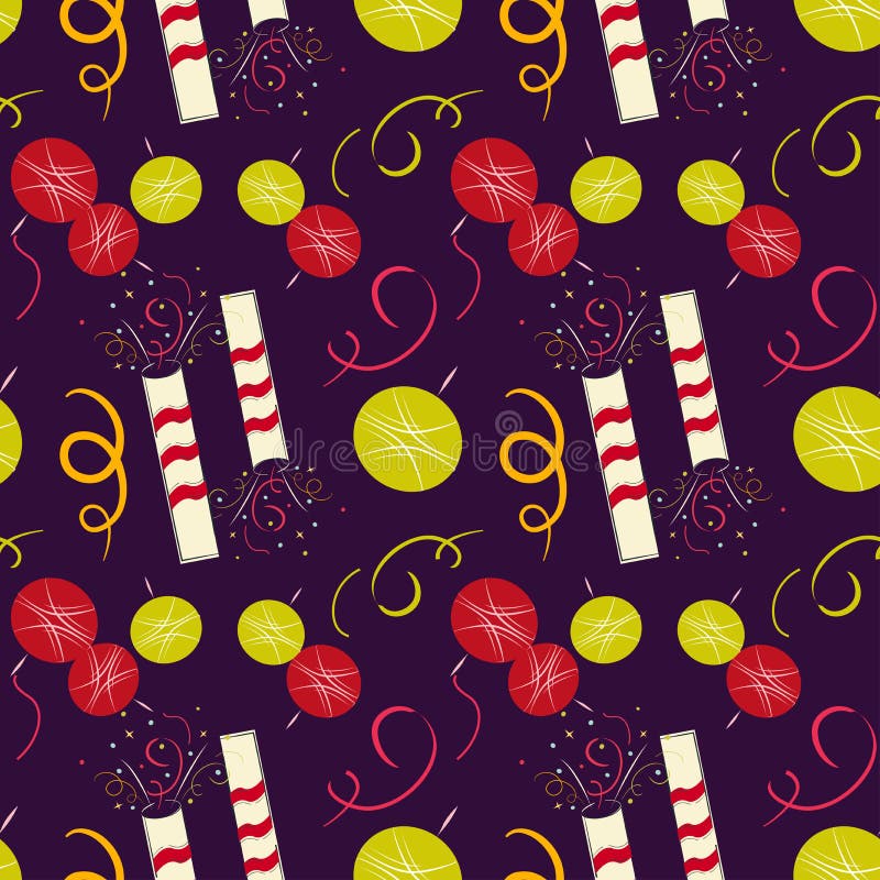 Holiday pattern with party stock vector. Illustration of decor - 63458589