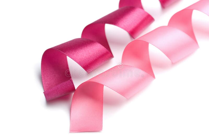 Pink Ribbon with Bow Isolated Stock Image - Image of greetings, concept ...
