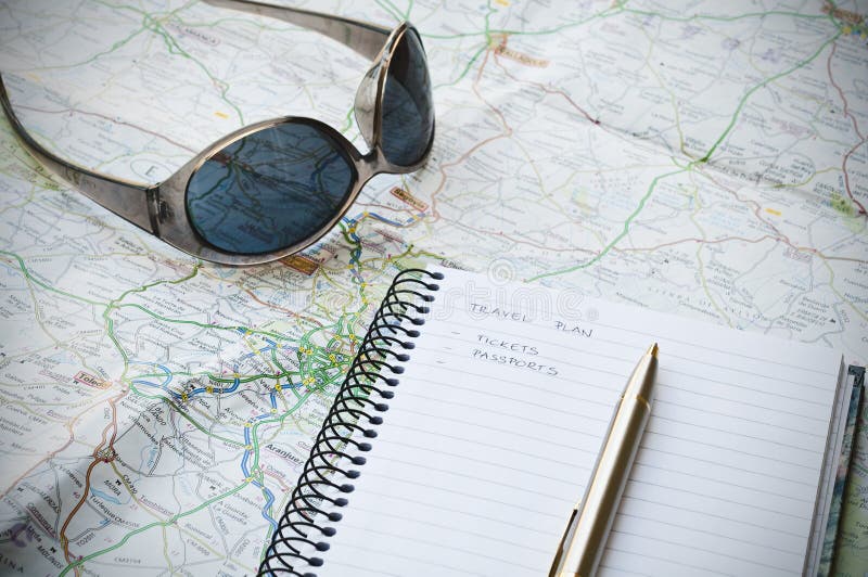 Planning a trip stock photo. Image of studio, notes, journey - 74604976