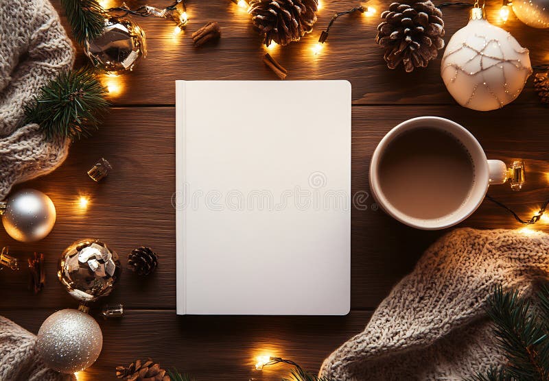 Cozy Winter Coffee Break Notebook Lights Stock Photos - Free & Royalty ...
