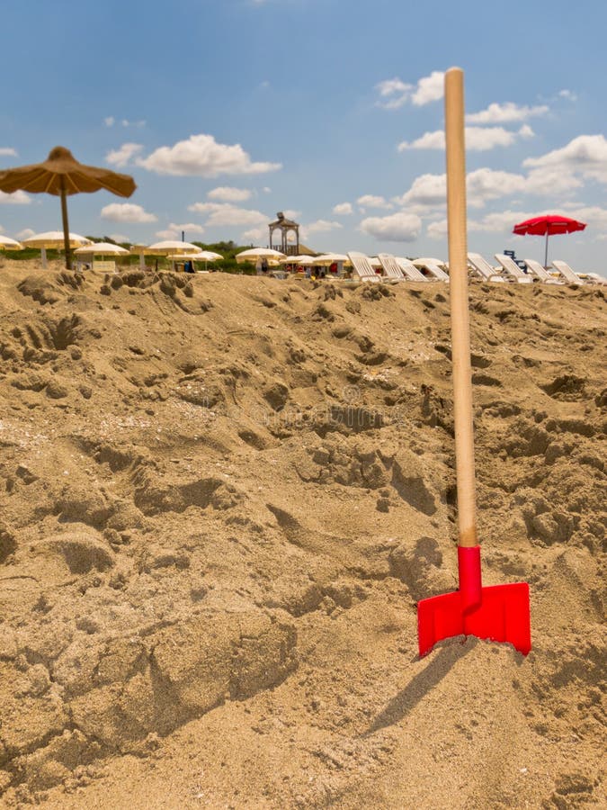 Holiday Playtime, Spade on Beach Stock Photo - Image of digging ...
