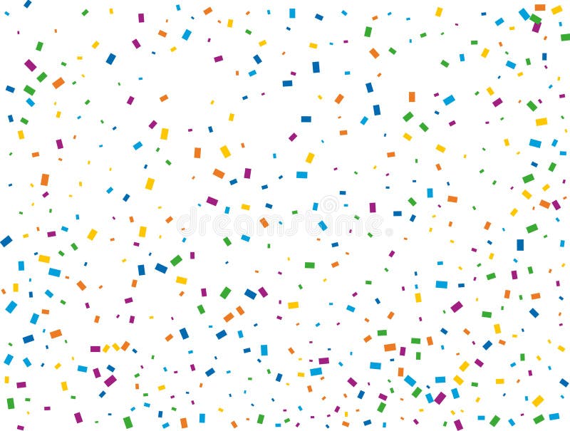 Holiday Rectangular Confetti. Light Rainbow Glitter Confetti Background ...