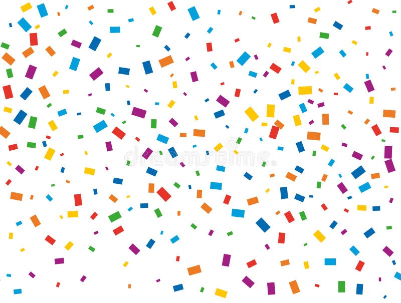 Holiday Rectangular Confetti. Light Rainbow Glitter Confetti Background ...