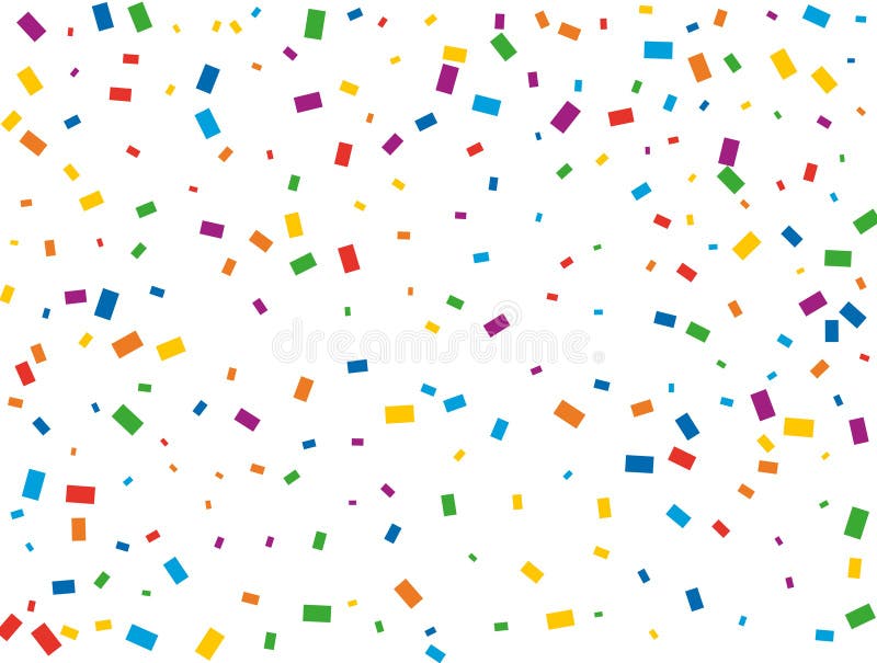 Holiday Rectangular Confetti. Light Rainbow Glitter Confetti Background ...