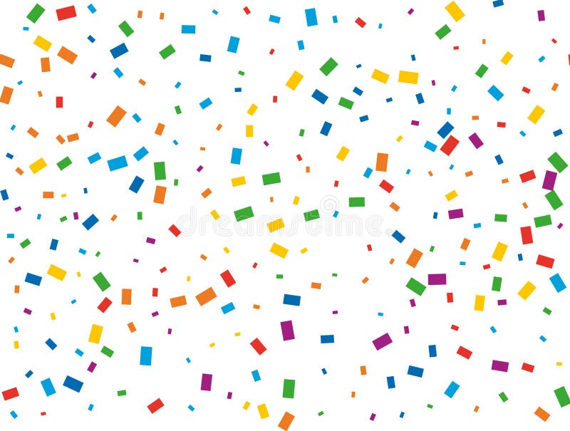 Holiday Rectangular Confetti. Light Rainbow Glitter Confetti Background ...