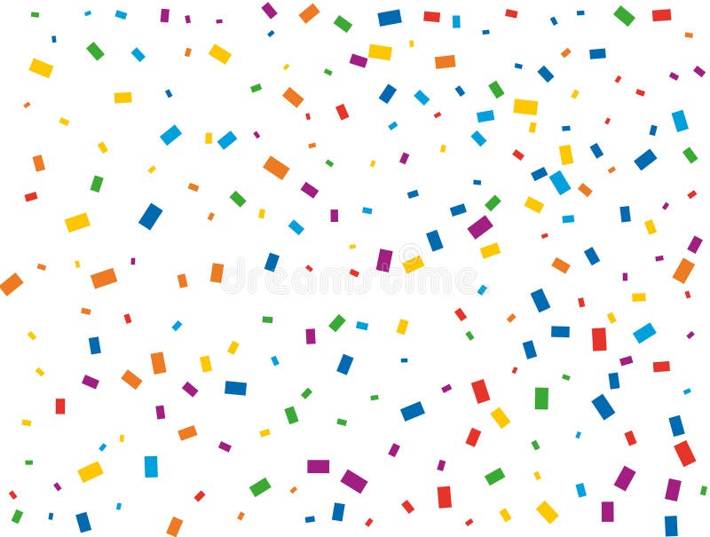 Holiday Rectangular Confetti. Light Rainbow Glitter Confetti Background ...