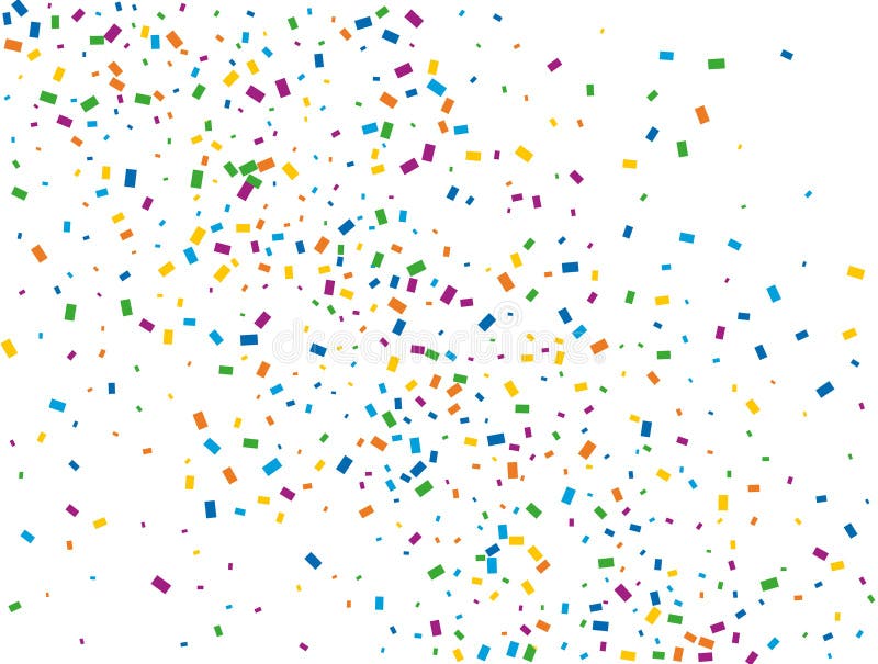 Holiday Rectangular Confetti. Light Rainbow Glitter Confetti Background ...