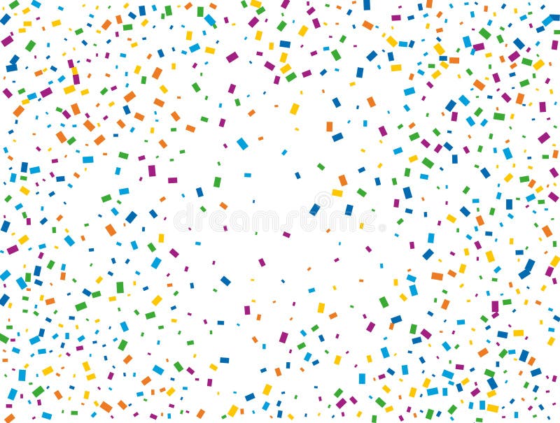 Holiday Rectangular Confetti. Light Rainbow Glitter Confetti Background ...