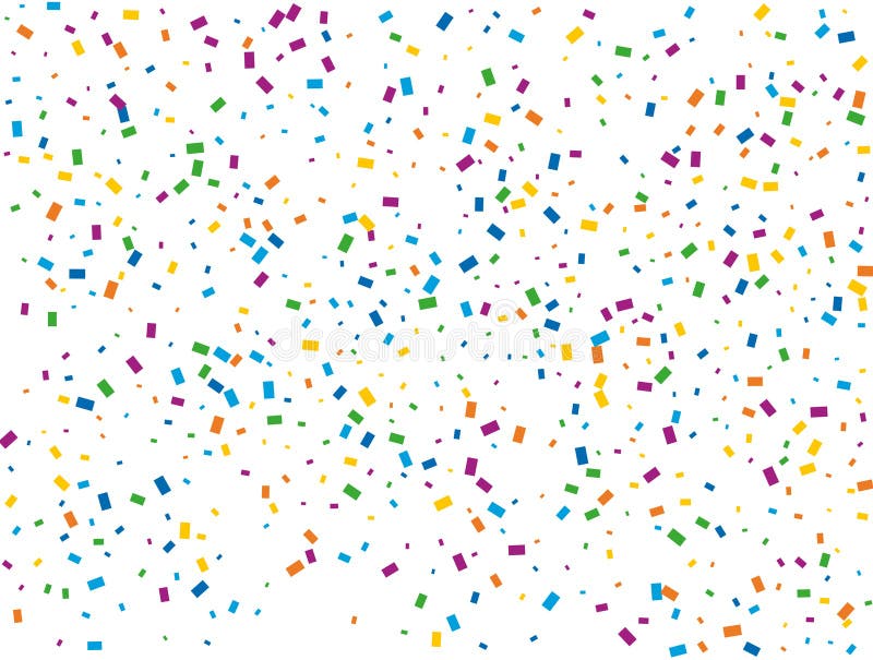 Holiday Rectangular Confetti. Light Rainbow Glitter Confetti Background ...